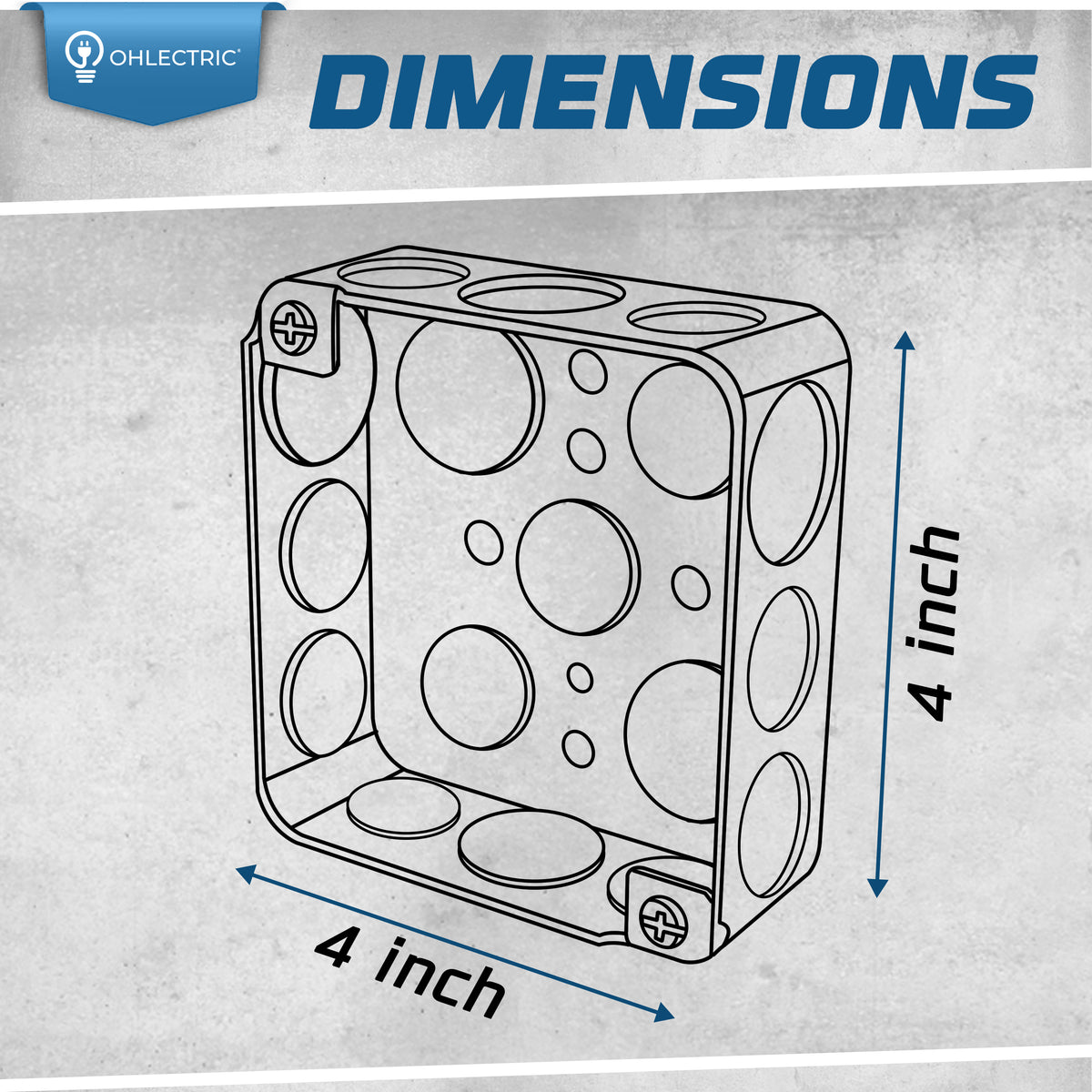 4" Square Electrical Metal Boxes & Covers – OhLectric